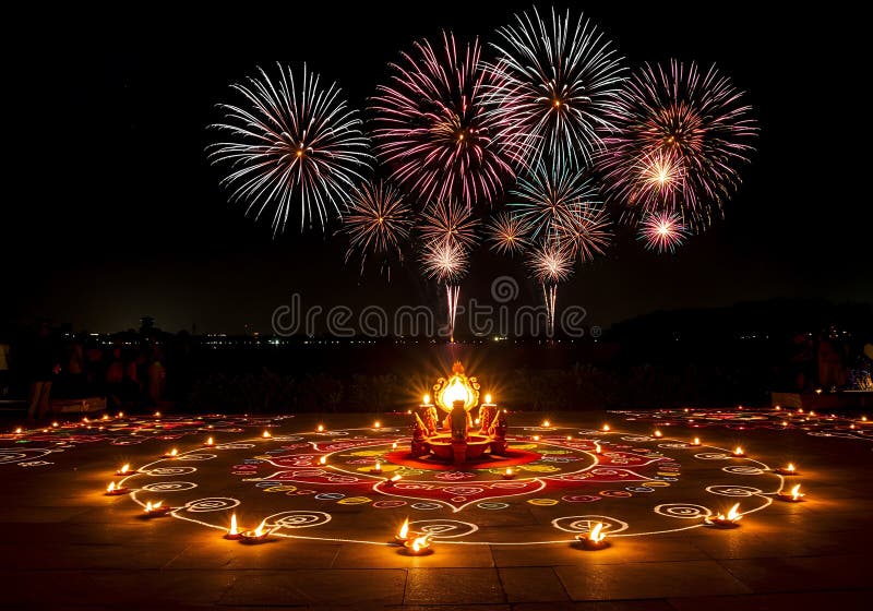 Festival of Lights Fireworks Stock Image - Image of celebration ...