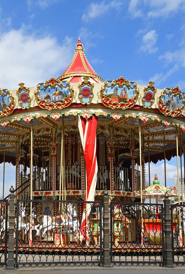 Festival Moscow Seasons. Carousel on Revolution Square Editorial Photo ...