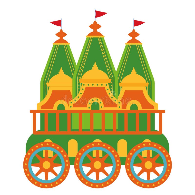 Festival Ratha Yatra in India Stock Vector - Illustration of krishna ...