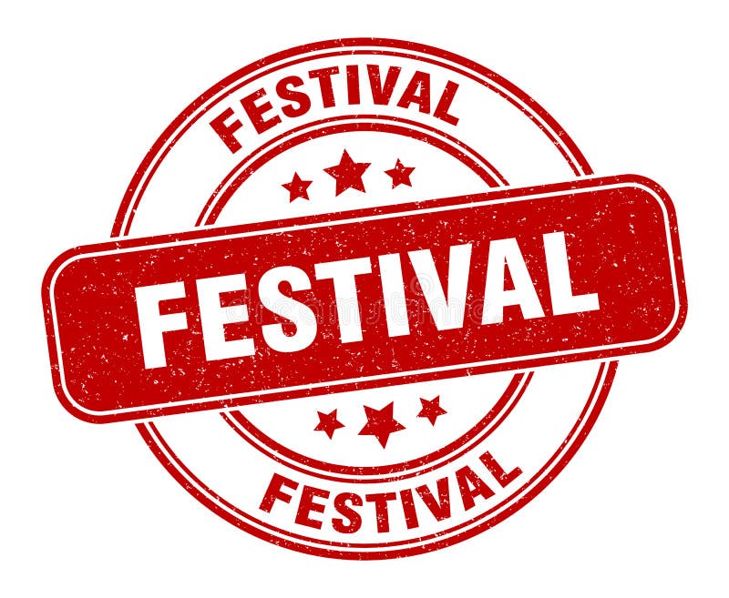 Festival Stamp. Festival Round Grunge Sign Stock Vector - Illustration ...
