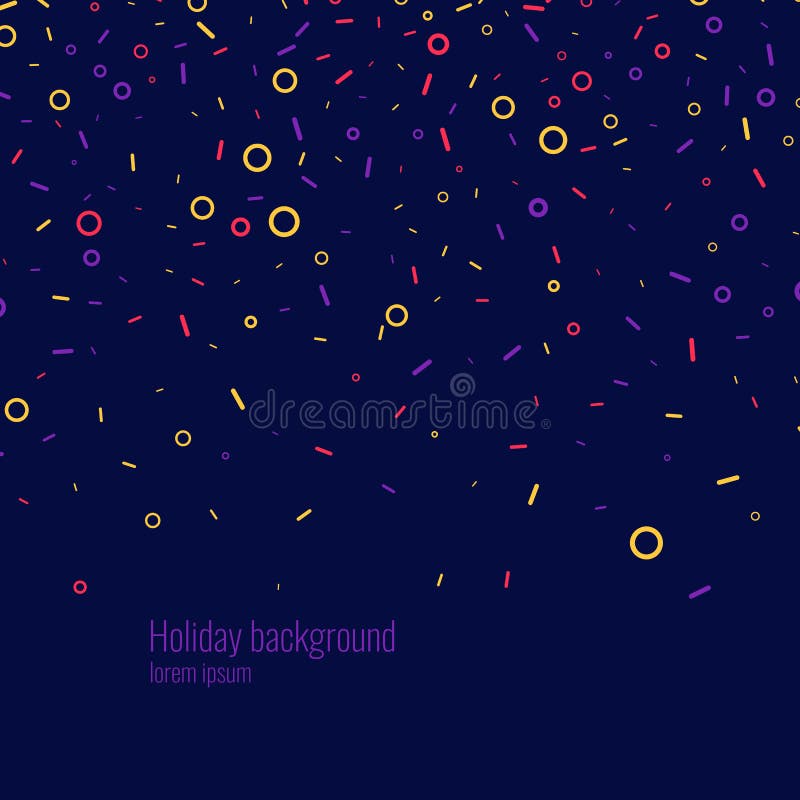 Festive Abstract Background with Confetti. Vector Illustration Stock ...