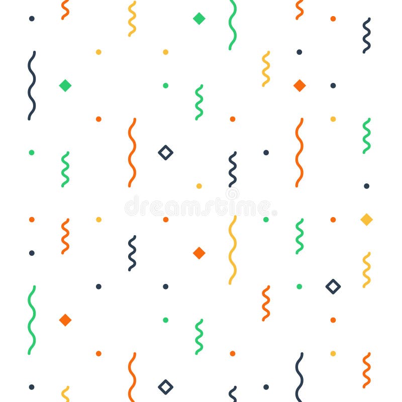 Festive Abstract Background, Falling Confetti Vector Pattern ...