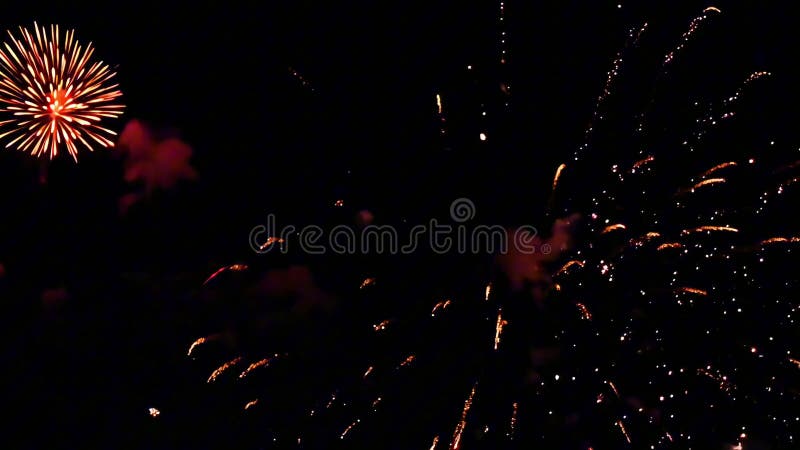 Festive Background on a Black Background Featuring Flying Bokeh Lights ...