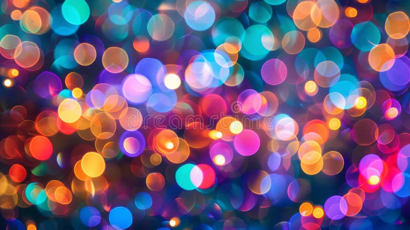 Festive Background with Bright Blurred Circles of Light Stock ...