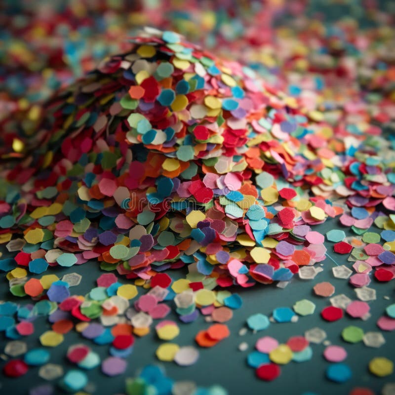Festive Background of Confetti. Generative Ai Stock Illustration ...