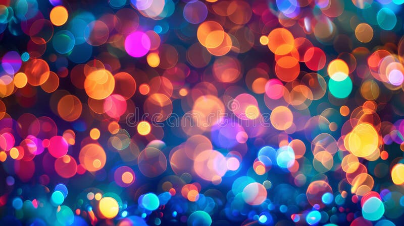 Festive Background Featuring Bright Blurred Circles of Light Stock ...