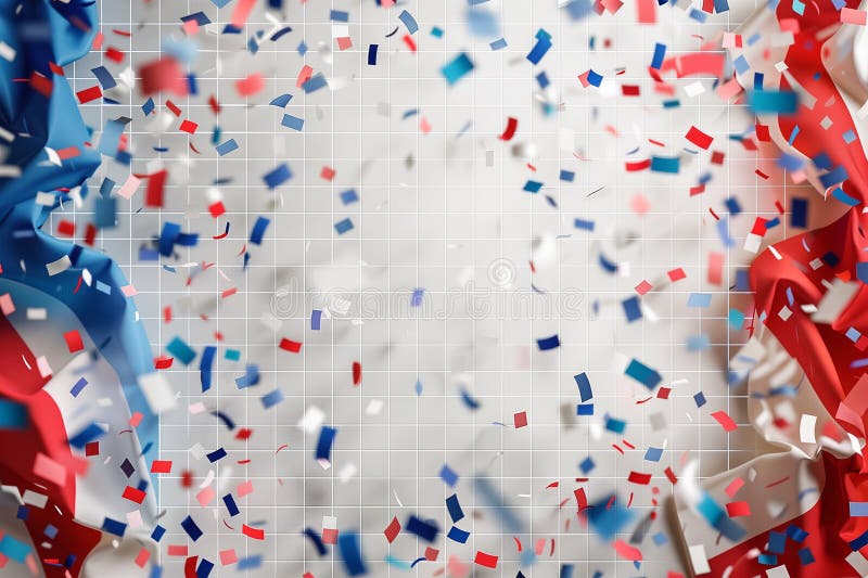 French Holiday Celebration Background with Red, White, and Blue ...