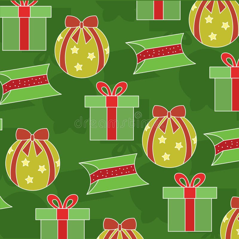 Holiday Gift Pattern with Red Accents Vector Stock Vector ...
