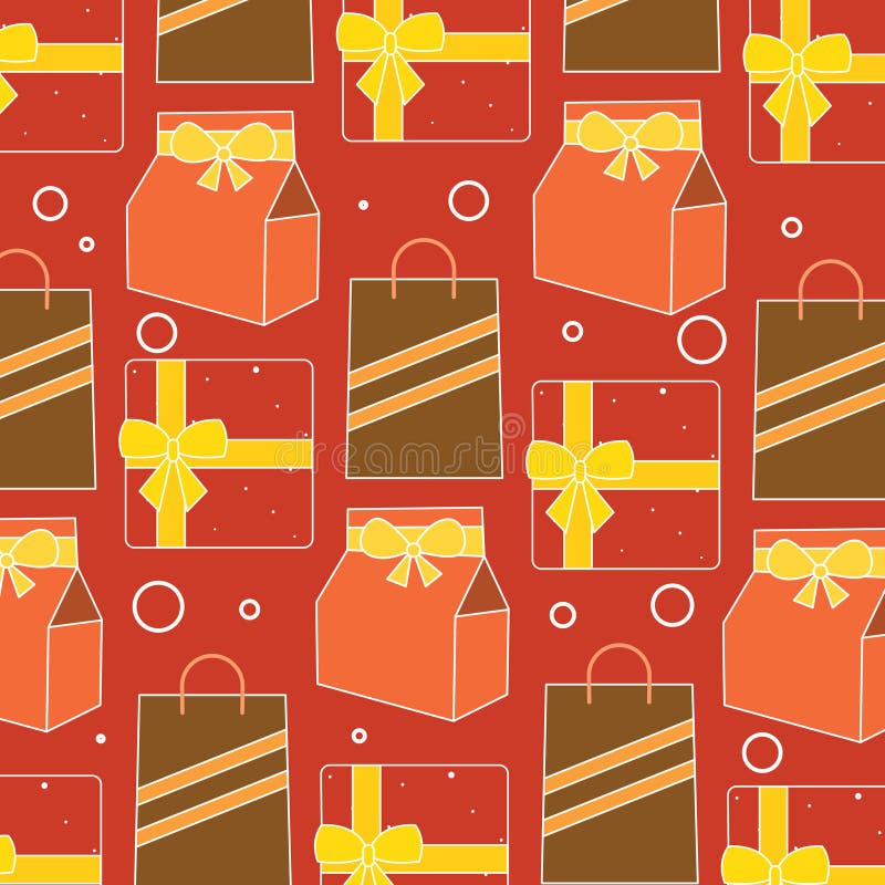 Holiday Gift Pattern with Red Accents Vector Stock Vector ...