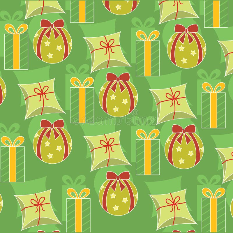 Holiday Gift Pattern with Red Accents Vector Stock Vector ...