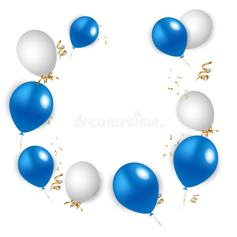Festive Balloon Frame, Vector Illustration Stock Vector - Illustration ...