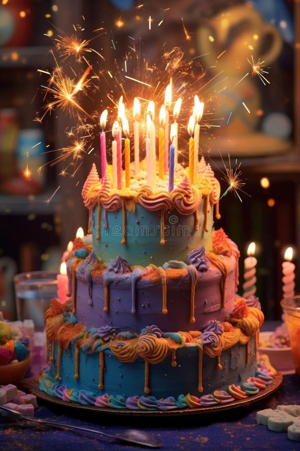 Happy Birthday Sparklers Stock Illustrations – 606 Happy Birthday ...