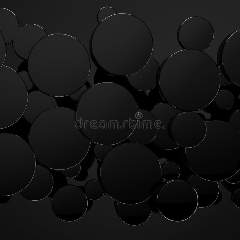 Festive Black Abstract Background with Flying Glossy Mirror Plastic ...