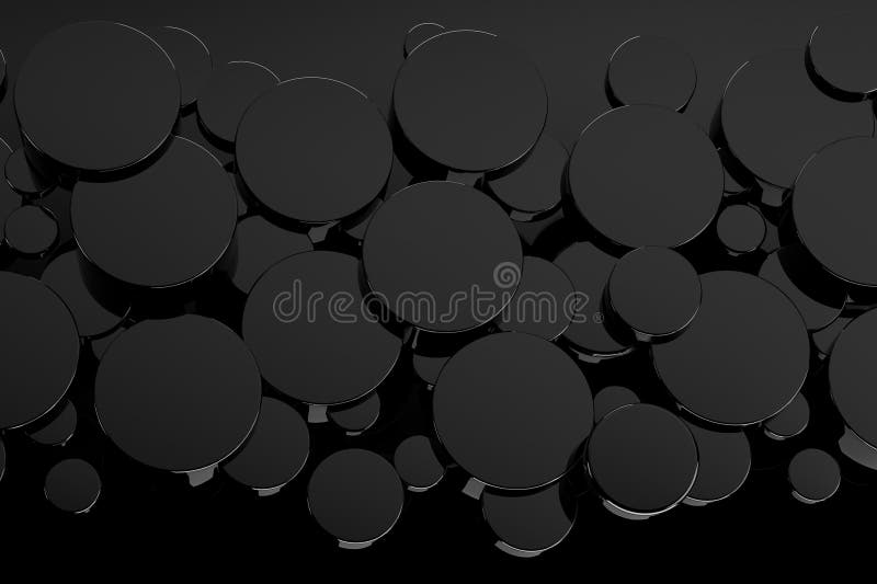 Festive Black Abstract Background with Flying Glossy Mirror Plastic ...