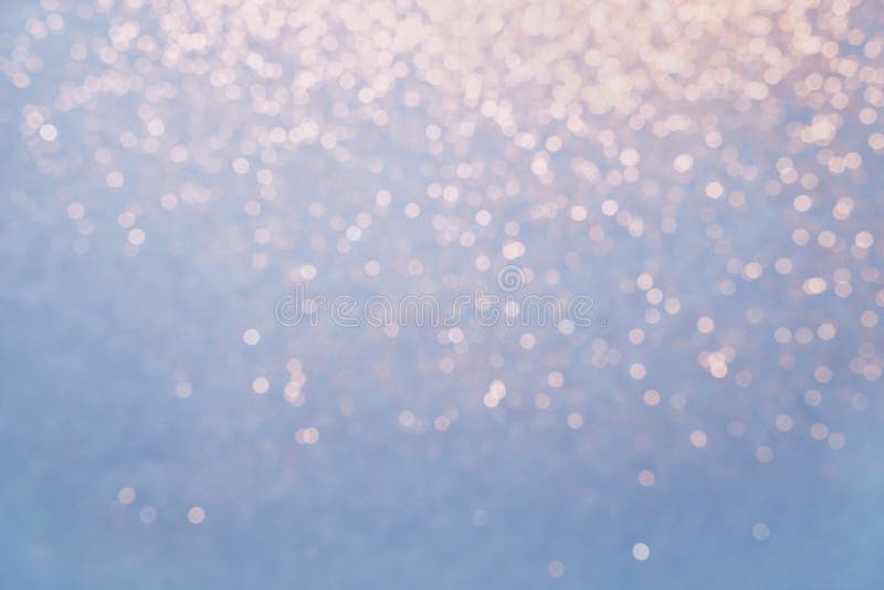 Festive Blue Background of Golden Glitter Lights. Winter Blurred ...