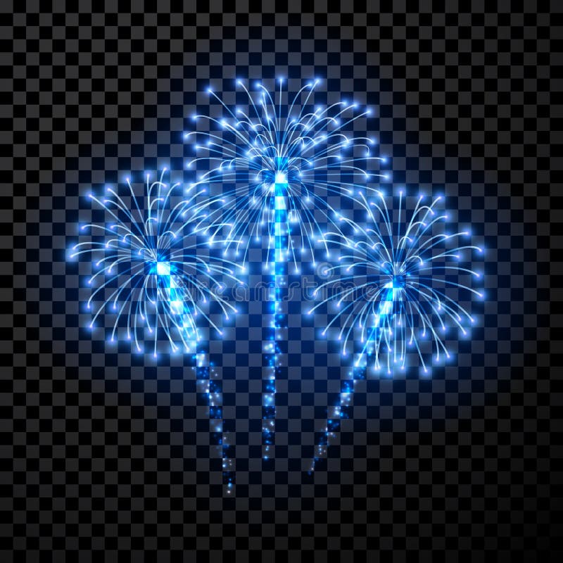 Festive Blue Firework Background. Stock Vector - Illustration of fire ...