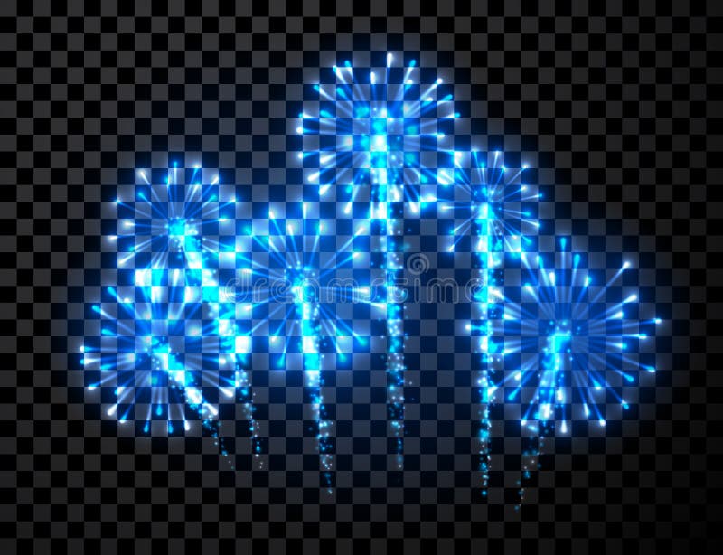 Festive Blue Firework Background Stock Vector - Illustration of ...