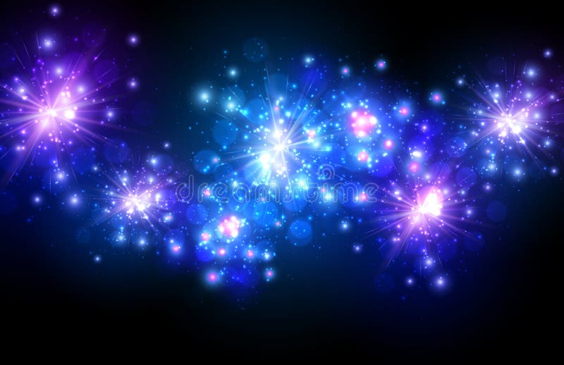 Festive Blue Firework Background Stock Vector - Illustration of ...