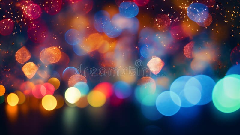 Festive Bokeh Photography Magic of Christmas Lights Stock Illustration ...
