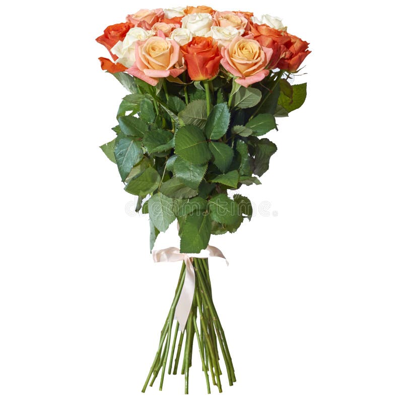 Festive Bouquet of Flowers in a Beautiful Package Stock Photo - Image ...