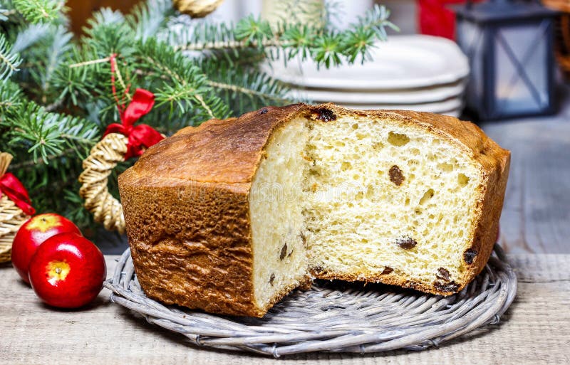 Festive Bread on Christmas Table Stock Photo - Image of aroma ...