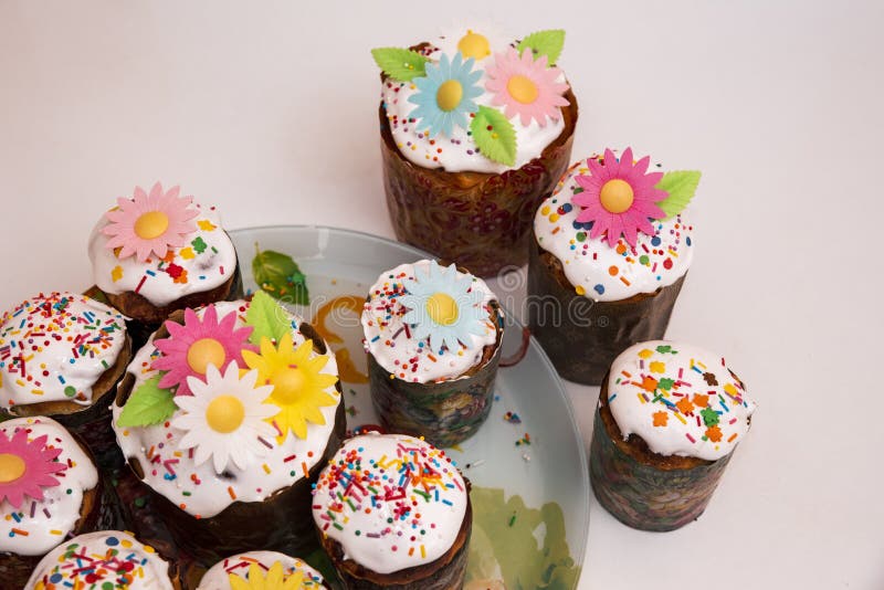Festive Bread Decorated with Flowers on a Table Stock Photo - Image of ...