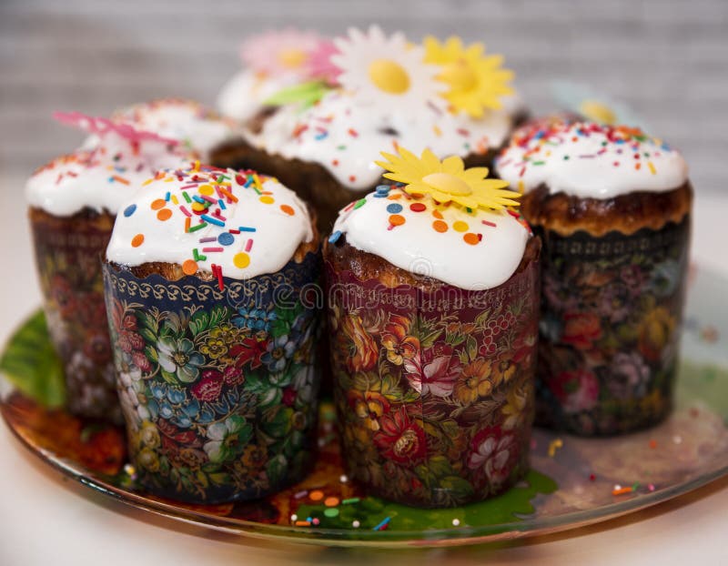 Festive Bread Decorated with Flowers on a Table Stock Photo - Image of ...