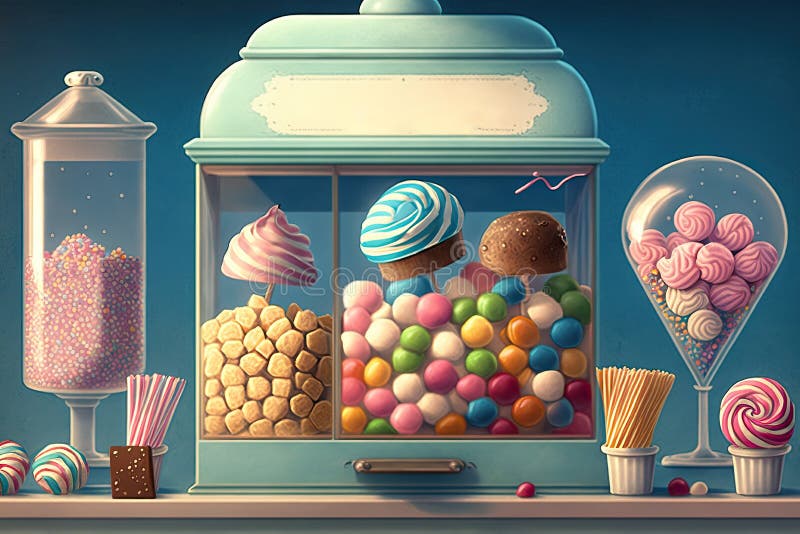 Festive Buffet with Various Sweets, Candy Bar. Generative AI Stock ...