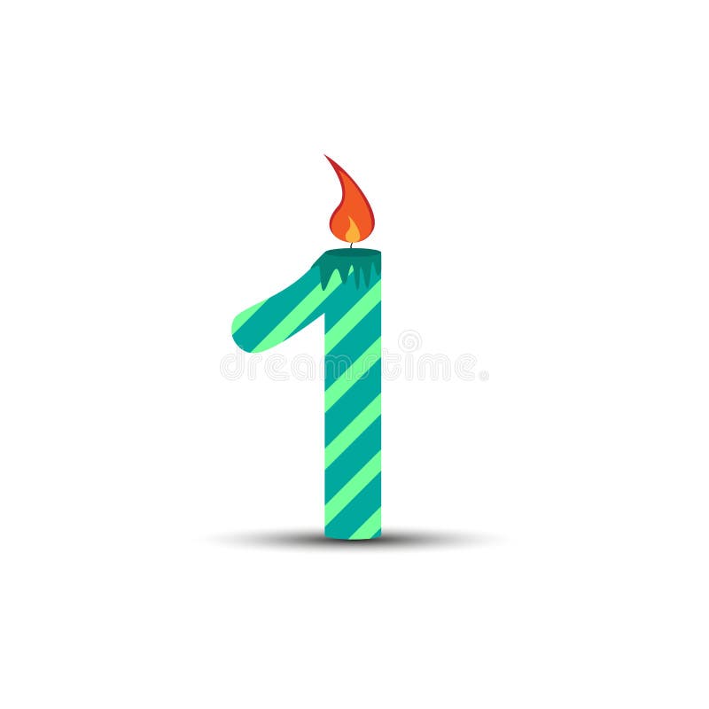 Candle Number 1 Flame Stock Illustrations – 303 Candle Number 1 Flame ...