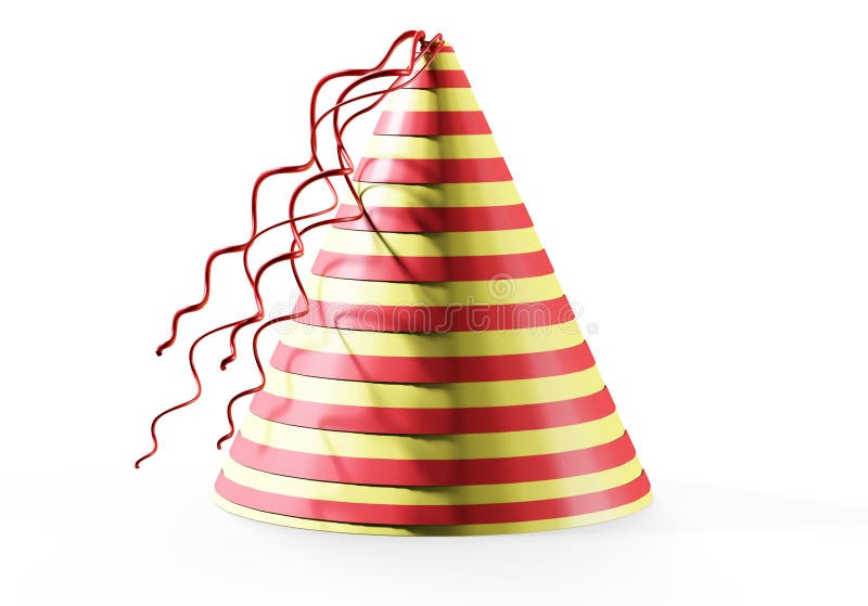 Festive Caps Set on White 3d Render Stock Illustration - Illustration ...