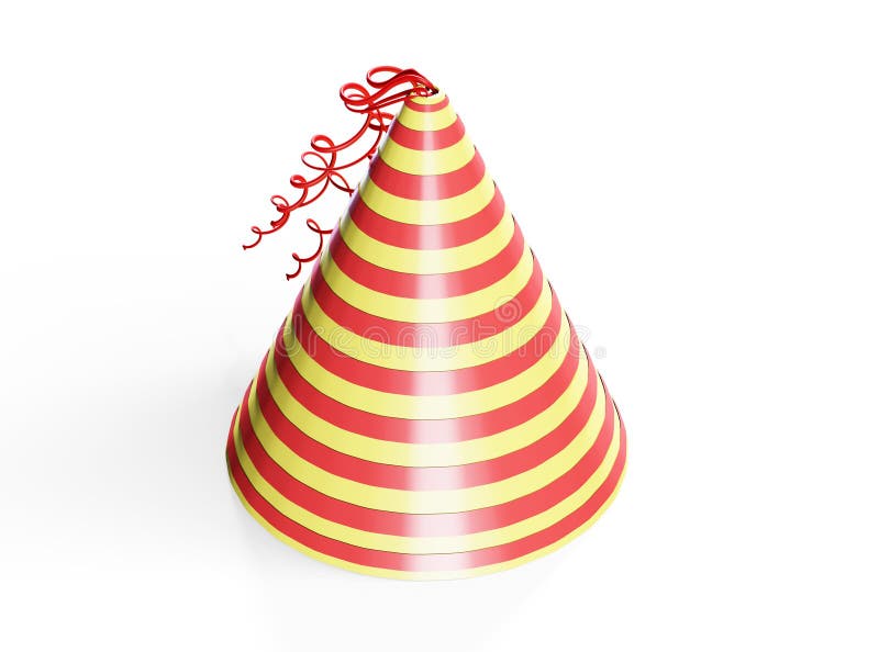 Festive Caps Set on White 3d Render Stock Illustration - Illustration ...