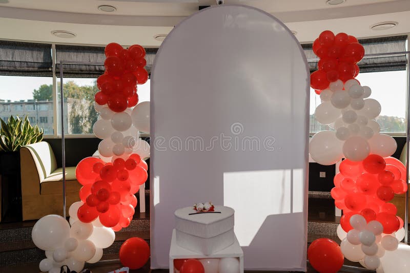 Festive Celebration Backdrop with Balloon Decorations Stock Image ...