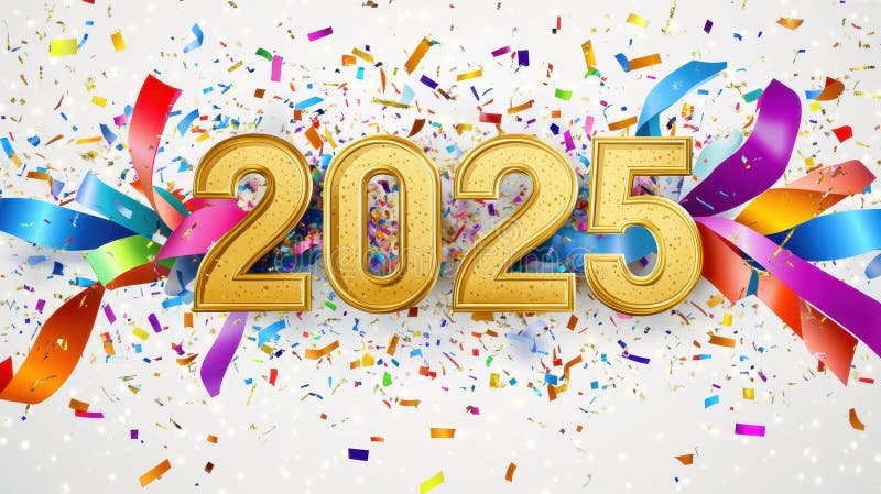 Festive 2025 New Year Images â€“ Glittering Gold, Party Confetti, and ...