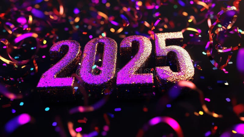 Festive 2025 New Year Images â€“ Glittering Gold, Party Confetti, and ...