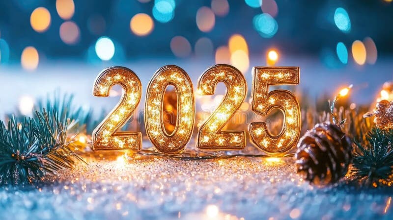 Festive 2025 New Year Images â€“ Glittering Gold, Party Confetti, and ...