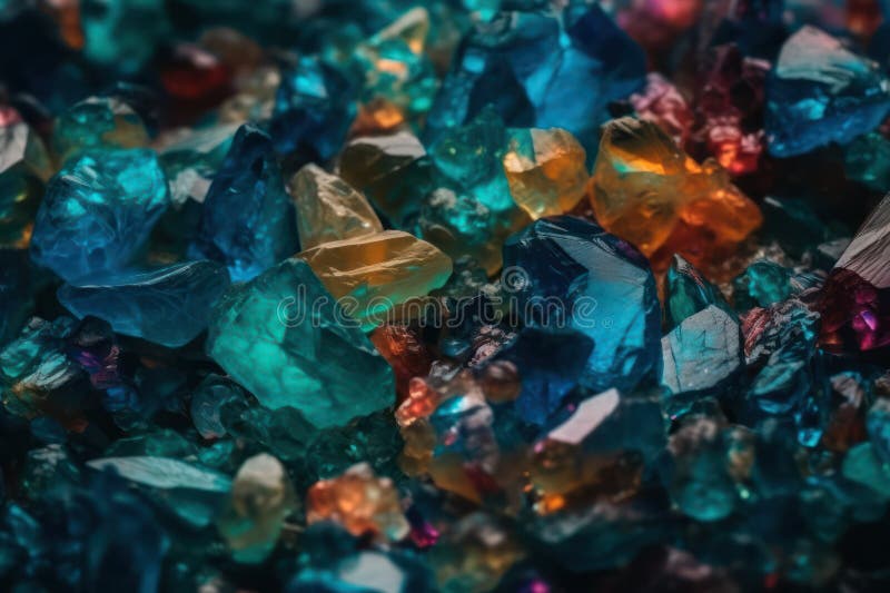Festive Cheerful Abstract Texture Image of Crystals in Different Colors ...
