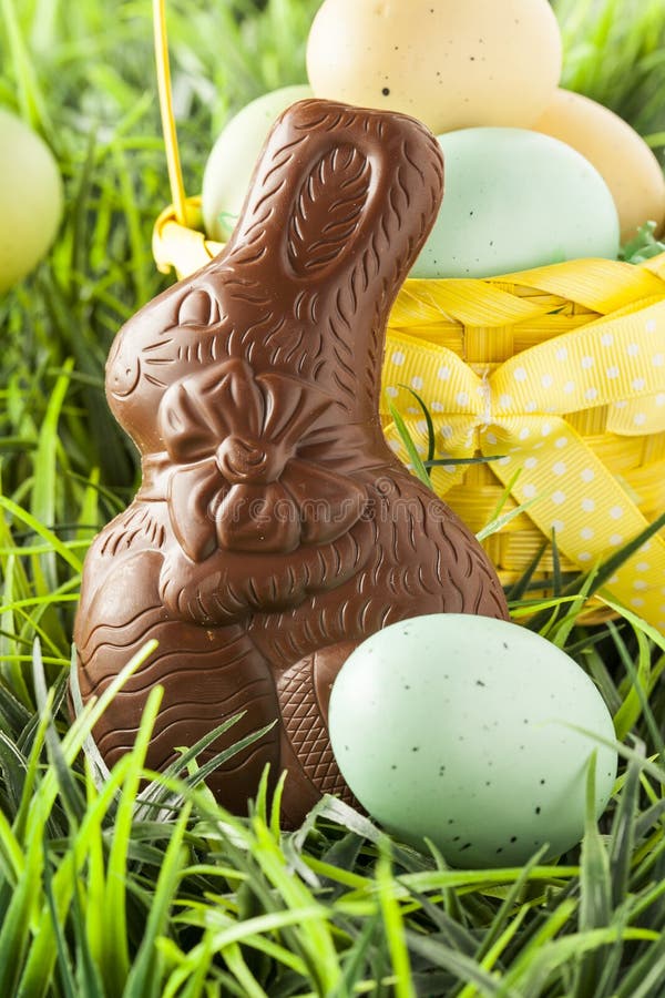 Festive Chocolate Easter Bunny Stock Image - Image of traditional ...