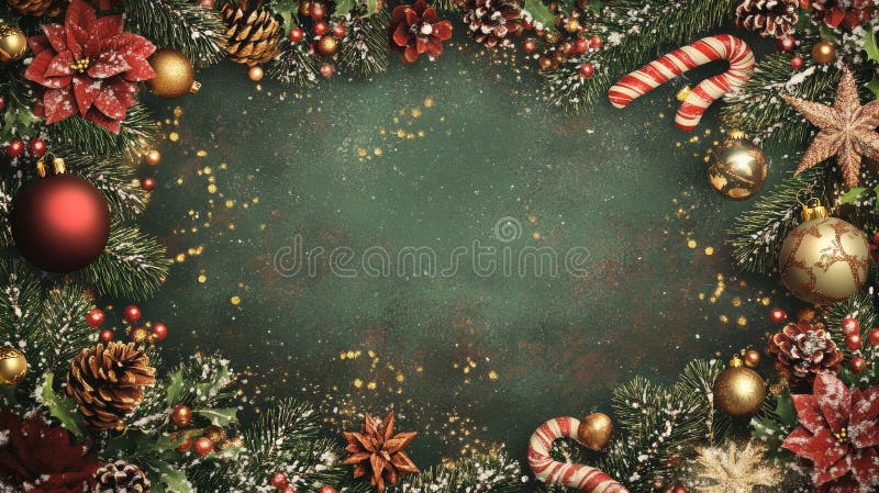 Festive Christmas Background Filled with Decorations and Holiday Cheer ...