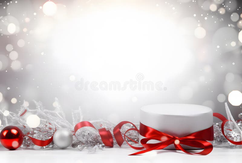 Festive Christmas Background with Marble Texture and Empty Space Stock ...