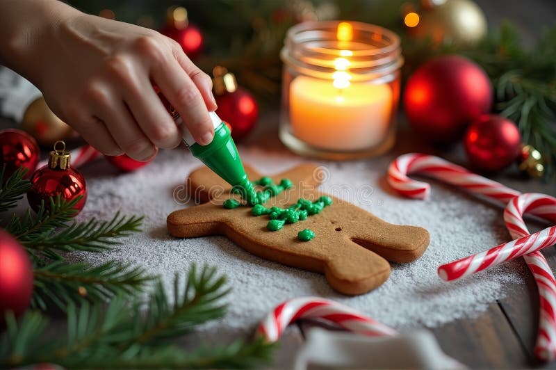 Festive Christmas Cookie Decorating with Gingerbread and Holiday ...