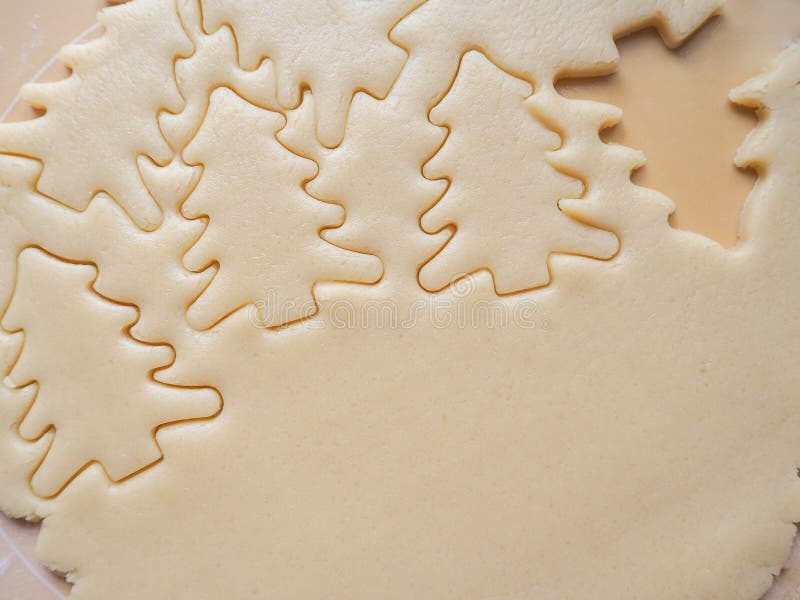 Festive Christmas Cookies. Background of Shortbread in the Shape of ...
