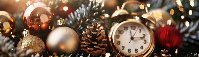A Festive Christmas Countdown Clock Stock Illustration - Illustration ...