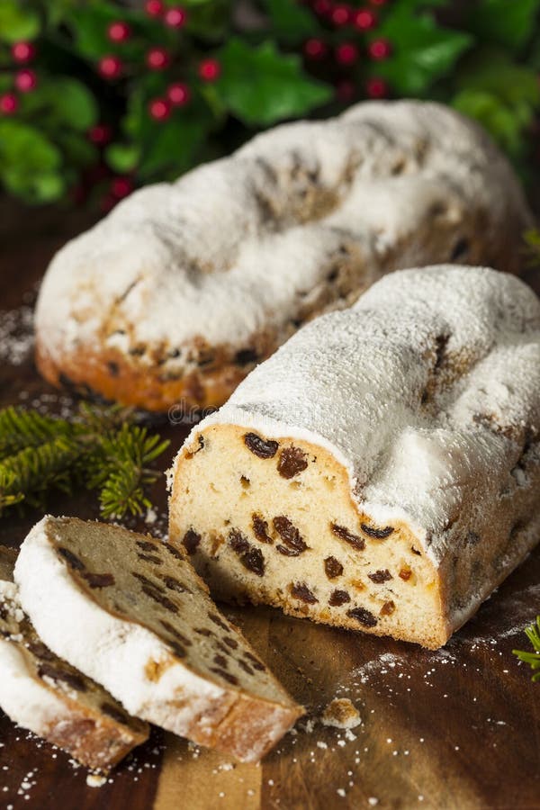 Festive Christmas German Stollen Bread Stock Photo - Image of seasonal ...