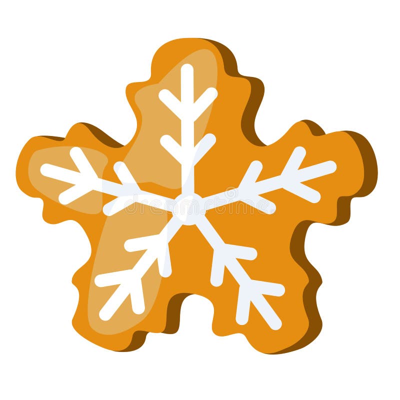 Festive Christmas Gingerbread Cookie in Star or Snowflake Shape with ...