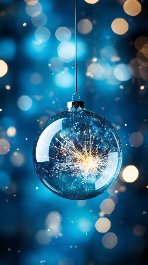 A Festive Christmas Ornament Hanging from a String Stock Photo - Image ...