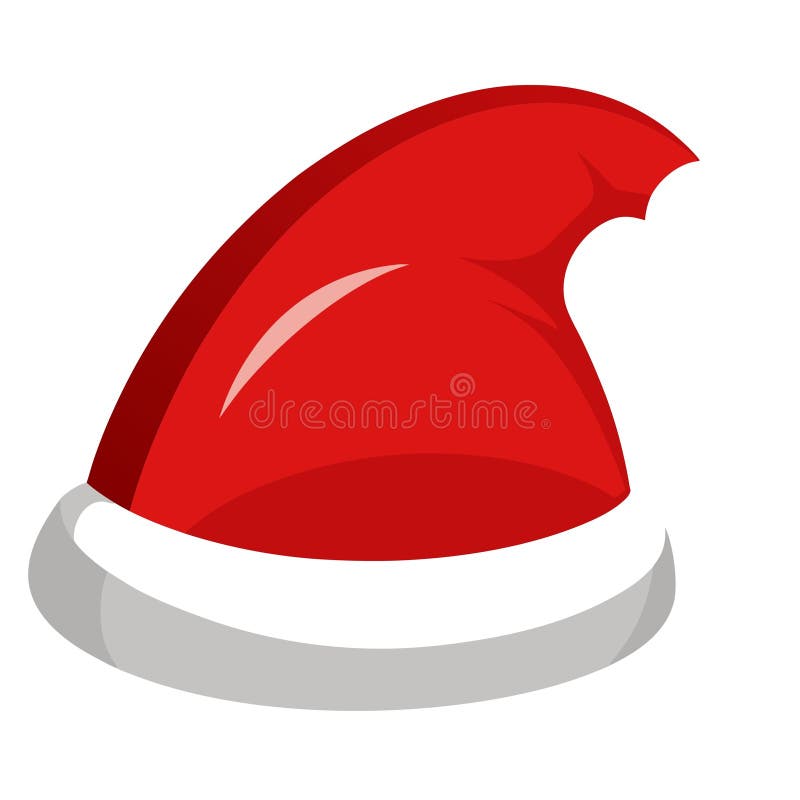 Festive Christmas Santa Hat Isolated on a Plain Background Stock Vector ...