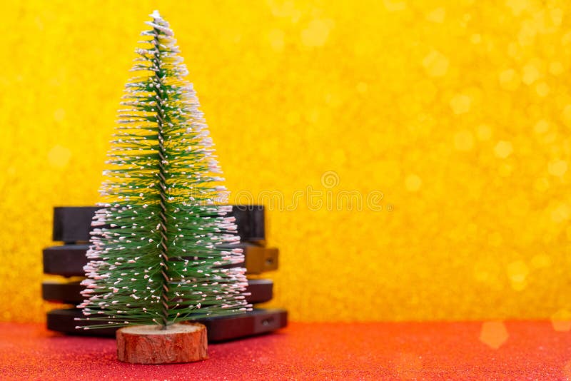 Festive Christmas Tree and Computer Hard Drives for Data Storage Stock ...