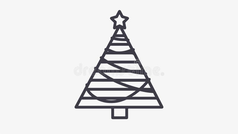 Festive Christmas Tree Icon for Holiday Designs Stock Illustration ...