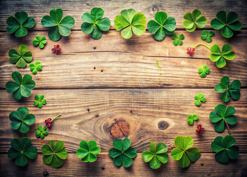 Festive Clover Border Layout a Simple and Elegant Holiday Background ...