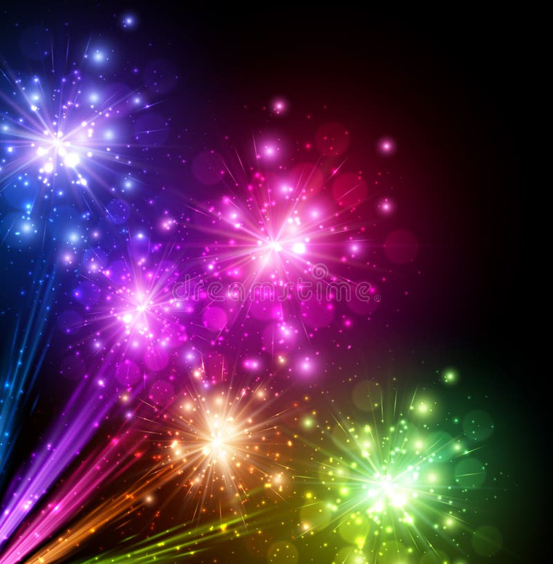 Festive Color Firework Background Stock Vector - Illustration of ...